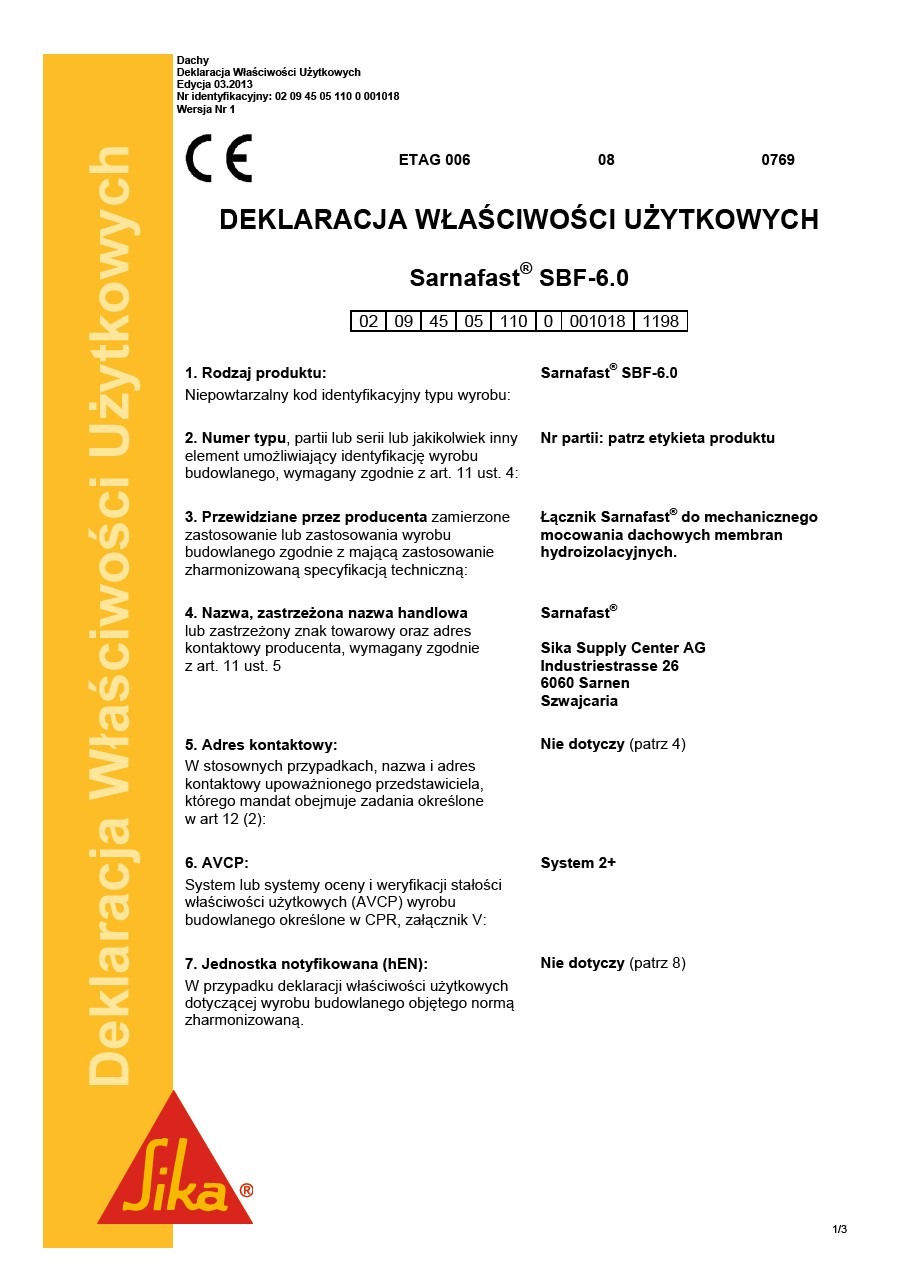 Deklaracje Właściwości Użytkowych